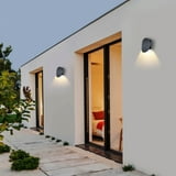 2-Pack Modern Black Aluminum LED Outdoor Indoor Wall Lights - Walmart.com