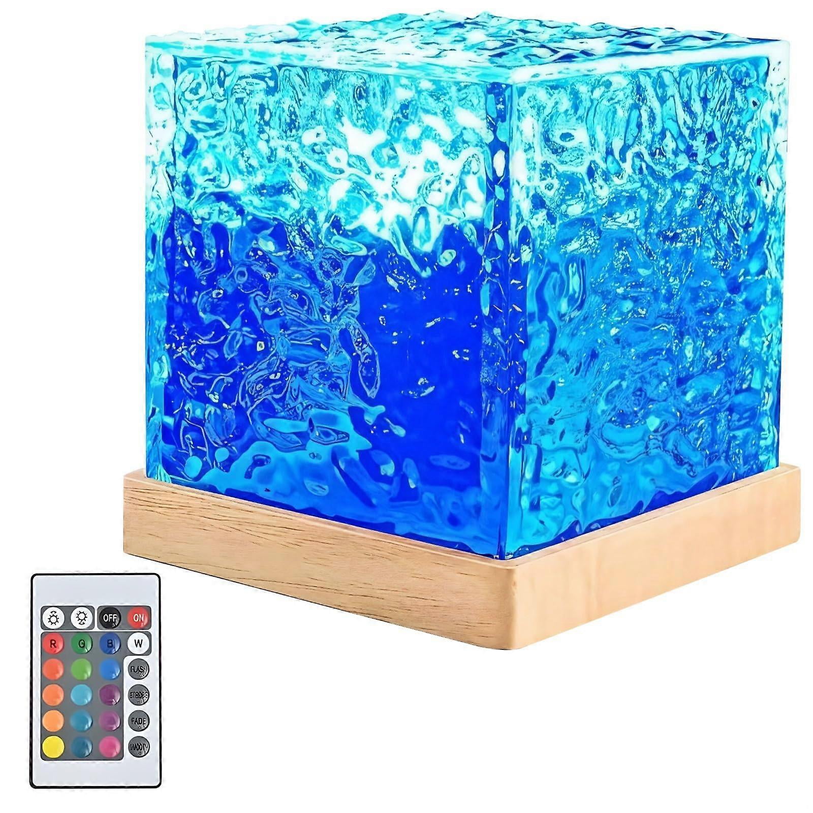 LED starry sky projector, dynamic water wave lighting, rechargeable via ...