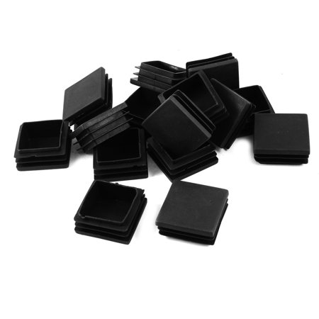 15 Pcs Plastic Square Blanking End Caps Tubing Tube Inserts 40mm x 40mm ...