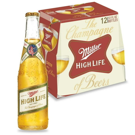 Miller High Life American Beer, 40 fl oz Glass Bottle, 4.6% ABV ...