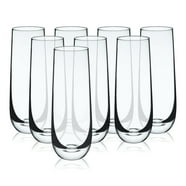 Libbey 12 Pack Stemless Wine Champagne Flutes, 8.5 Ounce, Lead-Free ...