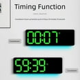 MOMOJIA Illuminating Wall Clock LED Display Date Time Temperature ...
