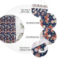 72x78 Inch Shower Curtain Navy Blue Flowers Blossom Bathroom Decor ...