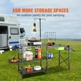 KFFKFF Folding Portable Cook Station Tables Shelves &A Sink Camping ...