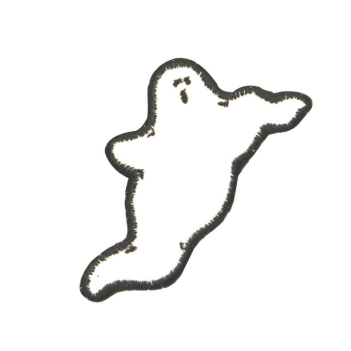 ID 0874B Floating Ghost Patch Halloween Spirit Embroidered Iron On ...