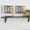 DecMode Coastal Wood Decorative Wall Décor Sign with Lakehouse Text in ...