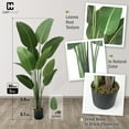 CAPHAUS Artificial Bird of Paradise 5 Feet Plants in 5.1" Planter (10 ...