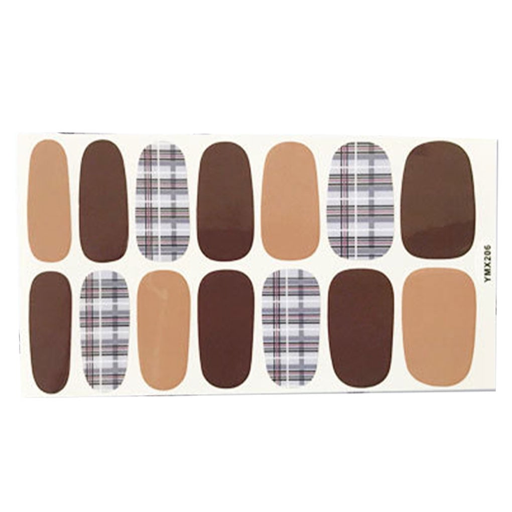 TureClos Nail Art Stickers Fingernail Decal with Strap Glue Polish ...