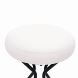 Modern Round Upholstered Backless Dining Chairs Backless Counter Stools ...