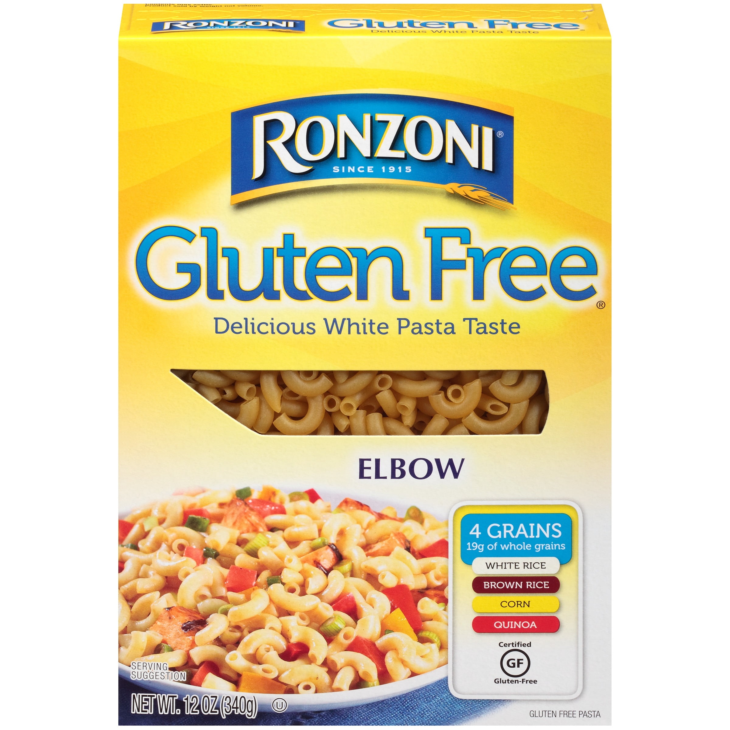 Ronzoni Gluten FreeÂ® Elbow Pasta, 12 oz. Box - Walmart.com