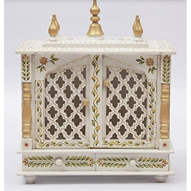 TAM Creatio Small Wooden Pooja Mandir Indian Hindu Decoration Puja ...