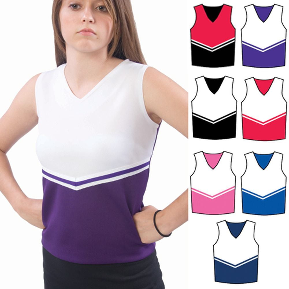 Pizzazz Hot Pink White Cheer Uniform Top Girls 2-4 - Walmart.com