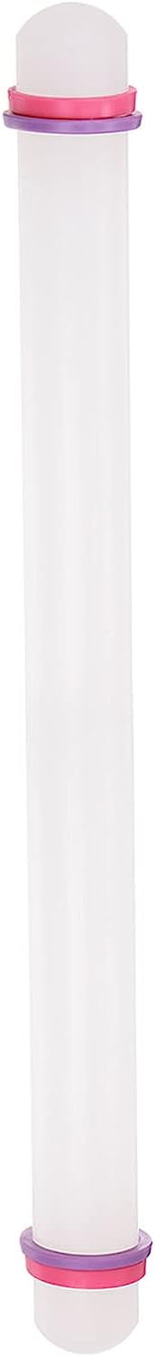 Fondant Rolling Pin 20 Inch x 0.98 Inch Adjustable Guide Rings Non ...