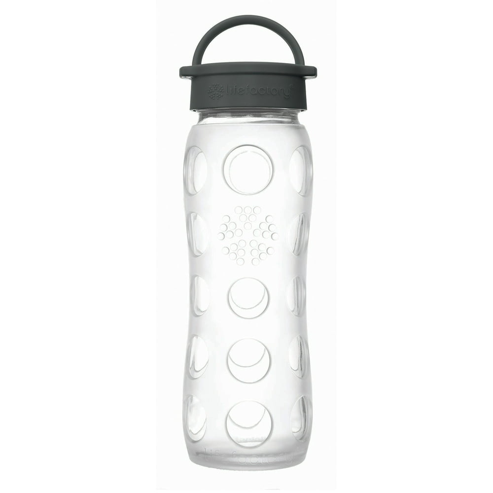 Lifefactory 22oz Glass Water Bottle with Classic Cap - Clear - Walmart ...