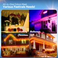 48FT Color Changing Icicle Lights for Outside with Remote, 35 Colors ...