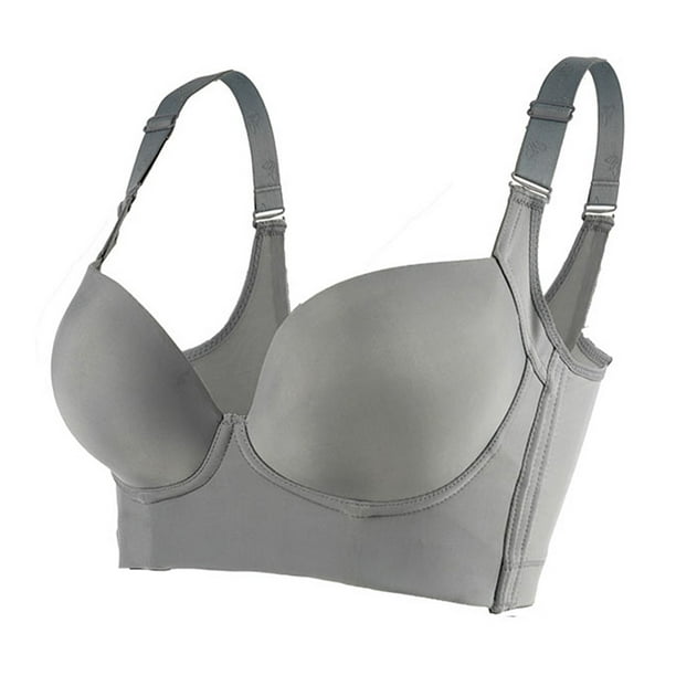 Woman Thin Bra Fully Front Close Wireless CDE Form Support Lady ...