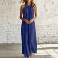 Dresses for Women Sleeveless Round Neck Hanging Neck Ladies Casual ...