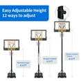 Dextrus 32" Portable Adjustable Height Basketball Hoop, 4.4-8.5ft with ...