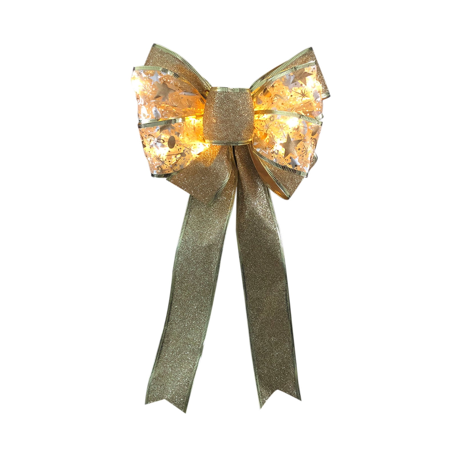 Vikakiooze 2022 Led Christmas Tree Ornaments Ribbon Bows For Home