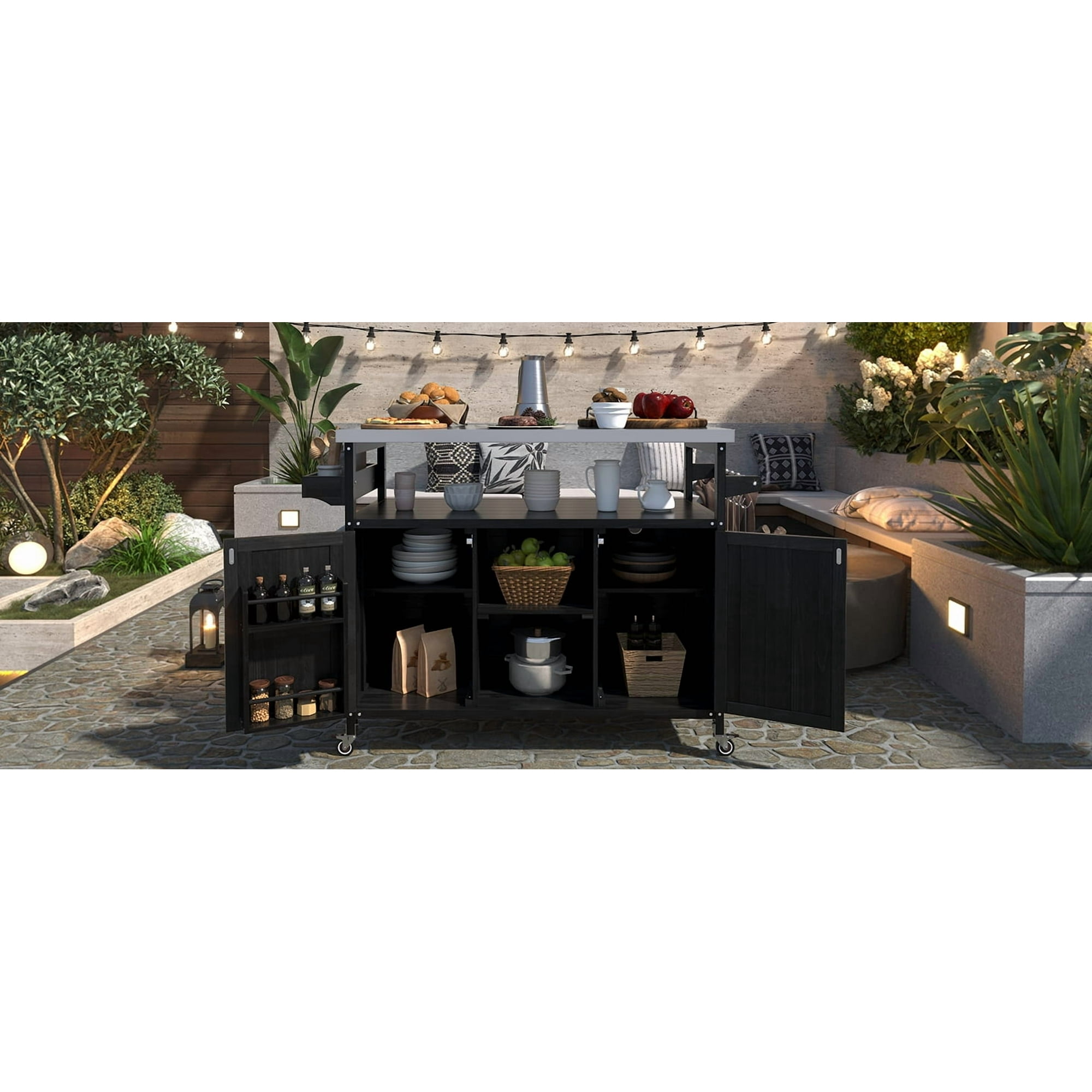 Click here for Canlux K & k Outdoor Kitchen Island  Rolling Bar C... prices