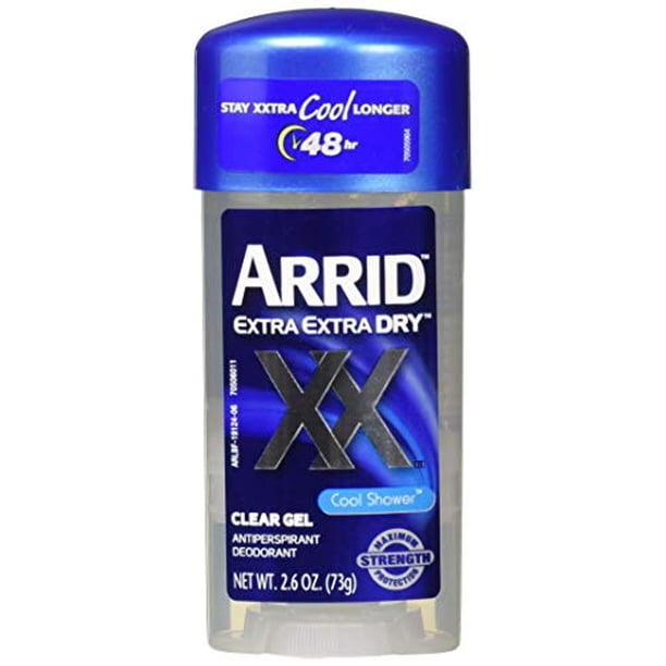 Arrid Extra Dry Antiperspirant Deodorant, Clear Gel, Cool Shower, 2.6 ...