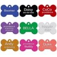 20pcs Bone Shaped Style Dog ID Tags Double Sides Custom Engraved Cat ...