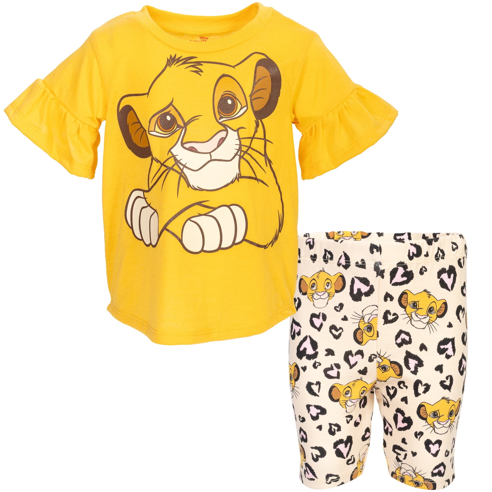 Disney Lion King Simba Toddler Girls Graphic T-Shirt and Bike Shorts ...