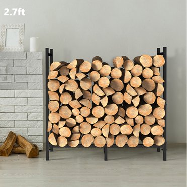 Zimtown 24 Inch Steel Firewood Log Hoop Rack Round Wood Storage Holder ...