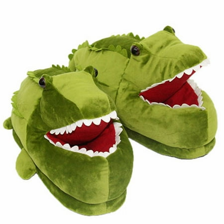 Wweixi Men Women Winter Shark Slippers Crocodile Shoes Floor Plush ...