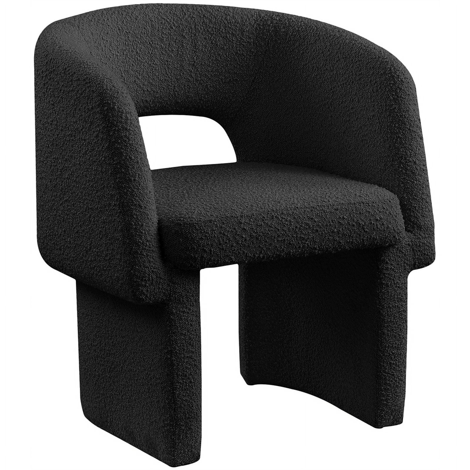 Meridian Furniture Emmet Black Boucle Fabric Dining Chair / Accent ...