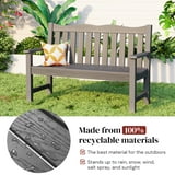 Stoog Garden Bench and Side Table Set, Two Person Loveseat Porch Chair ...