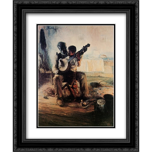 The Banjo Lesson 2x Matted 15x18 Black Ornate Framed Art Print by Henry ...