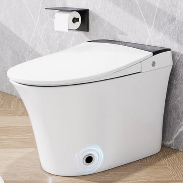 Heated Seat Smart Toilet, One Piece Toilet, Automatic Flush Tank Less ...