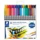 STAEDTLER Double-ended fiber tip pens 36 pack, One pen, two tips ...