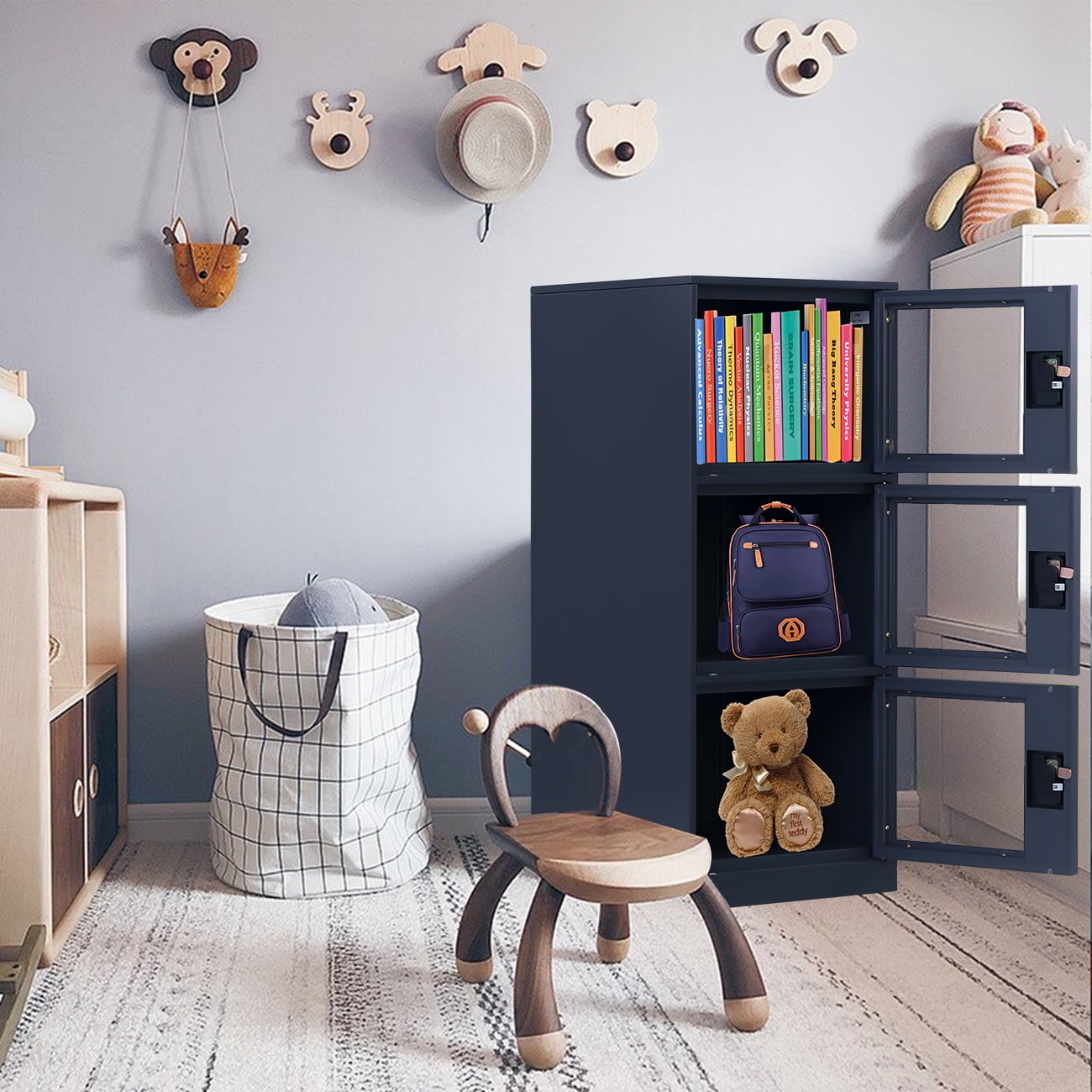 Buy MECOLOR Vertical Single Tier Small Locker with Padlock latche ...