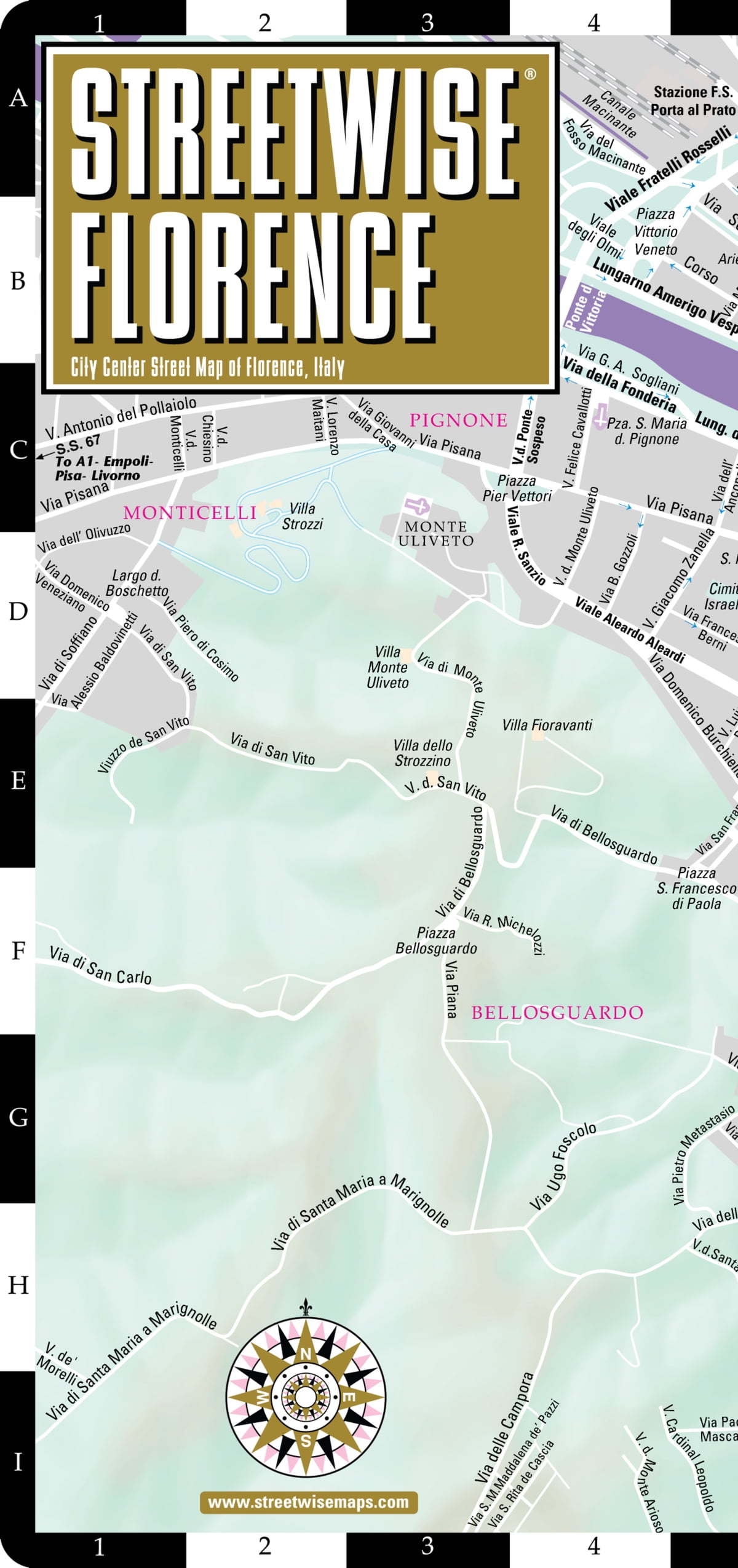 Streetwise florence map - laminated city center street map of florence ...