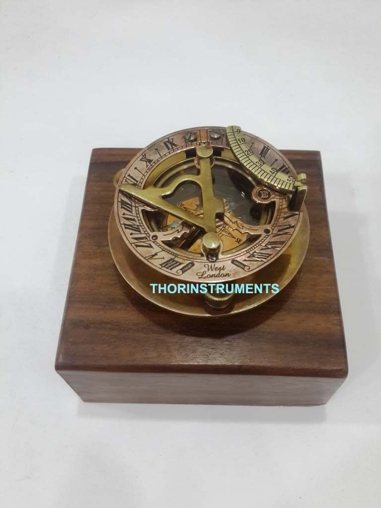 FUNCTIONAL SUNDIAL NAUTICAL COMPASS WEST LONDON & BOX IS FREE GIFT ...