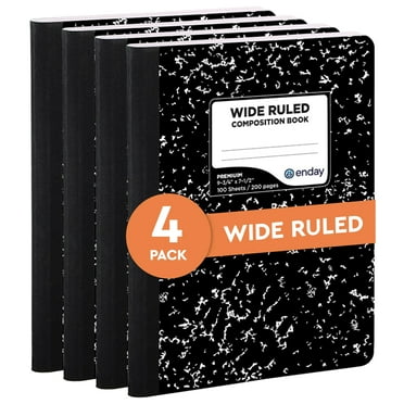 Mead Composition Notebook, Wide Ruled, 100 Sheets, 6 Pack (09910 ...
