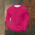 Big & Tall Men's Waffle Knit Long Sleeve T-Shirt Crewneck Stretch ...