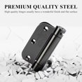2 Pack Self-Closing Door Hinge 3.5 Inch Rounded 5/8 Radius, Spring ...