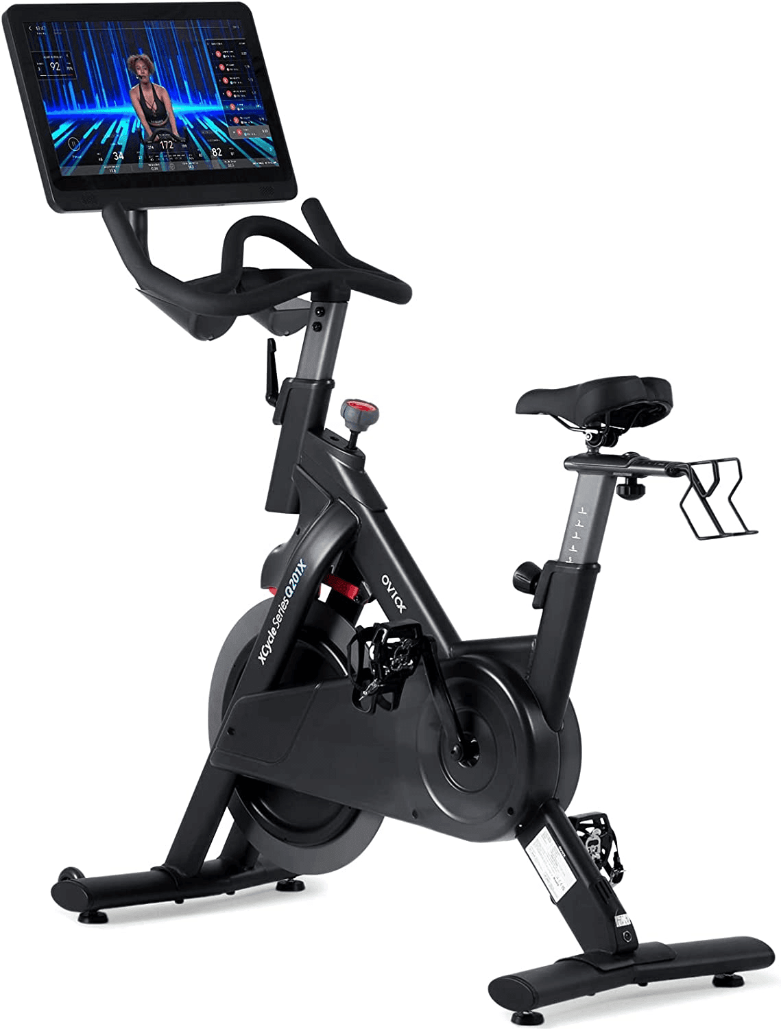 OVICX Exercise Bike with Screen 21.5" Large HD Touch Rotating Screen ...
