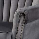 Baxton Studio Relena Wingback Chair, Gray - Walmart.com