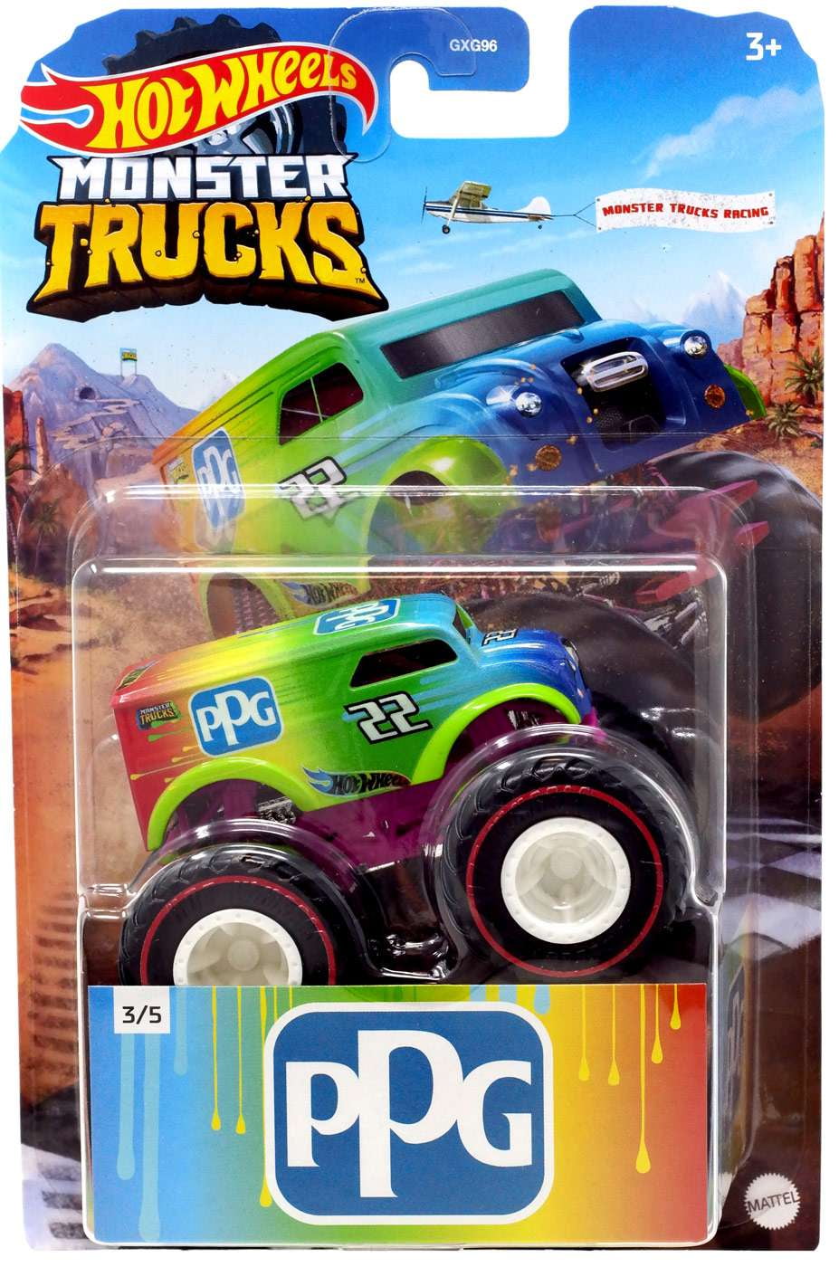 Hot Wheels Monster Trucks Racing PPG Diecast Car - Walmart.com