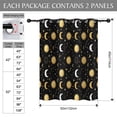 Sun and Moon Gothic Pattern Blackout Curtains,Triple Weaved Fabric ...