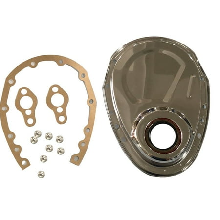 THORMN Si-At62003Sbc 305 350 Timing Cover Kit Chrome Sb Chevy Timing ...
