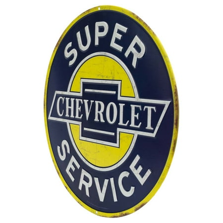 Chevy Service Embossed Metal Sign - Walmart.com - Walmart.com