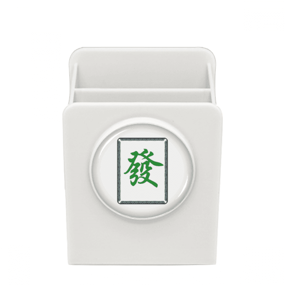 Green Mahjong Tiles Pattern Desk Pencil Holder Cup Pen Organizer ...
