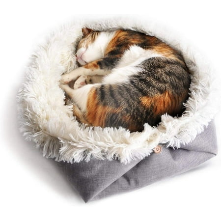 Plush Self-Warming Cat Mat Furry Pet Bed Convertible,Furry Pet Mat ...