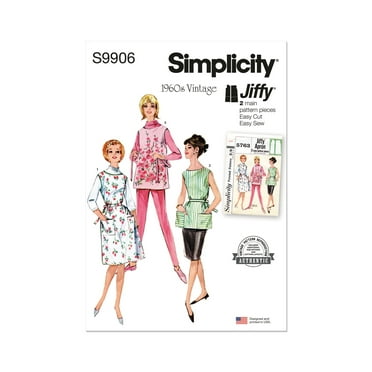 Simplicity Sewing Pattern 9835 - Misses' Dress and Pinafore Apron In ...