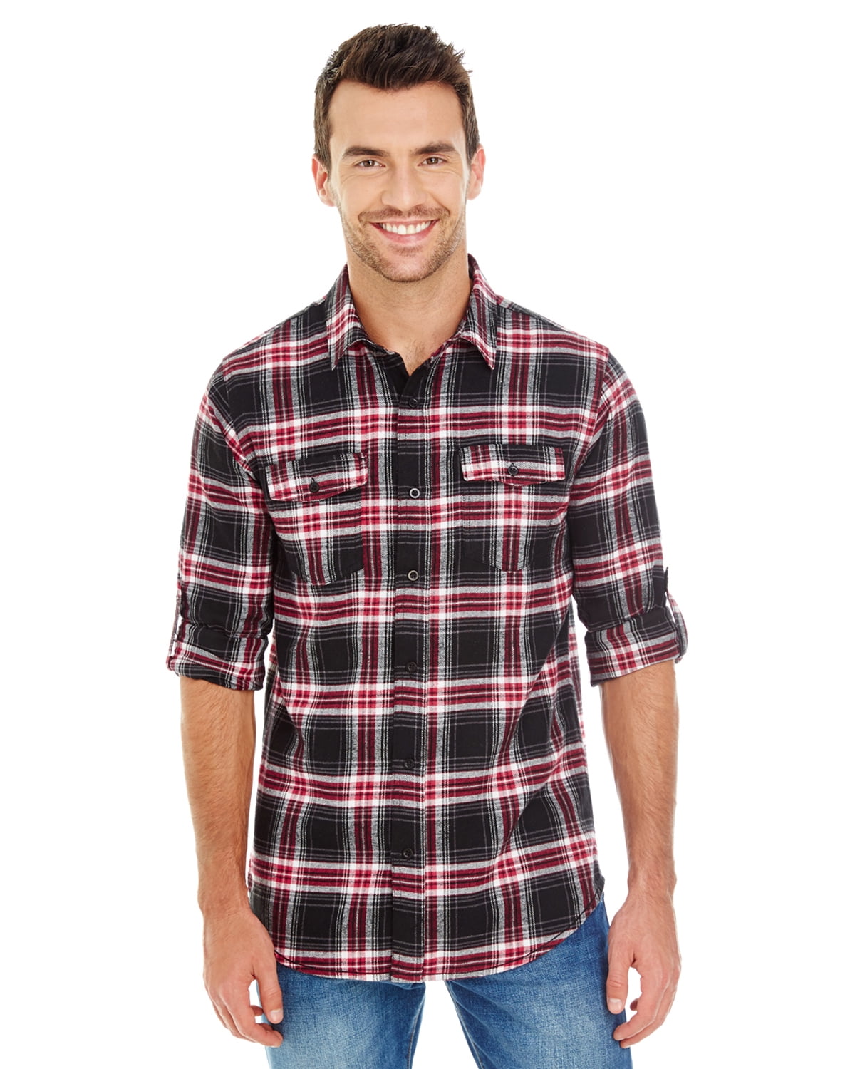 Burnside Men's Plaid Flannel Shirt - B8210 - Walmart.com